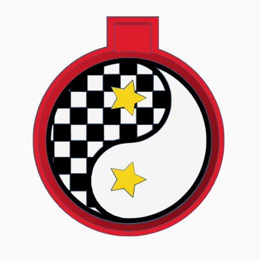 ☯️ Checkered Ying Yang Stars Freshie Mold・ STL File for 3D printing・Cults