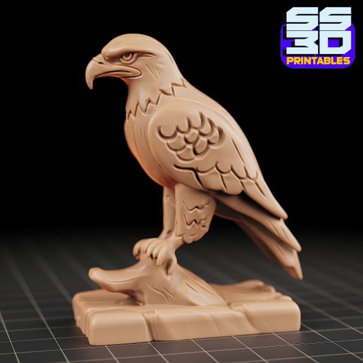 STL file Eagle Hawk 3D Printable STL File – Majestic Bird Sculpture 🦅 ...