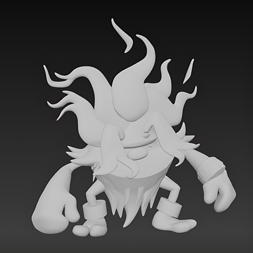👻 Annihilape Pokémon - Ghost Fighting 3D Print Model : 15cm Tall : OBJ ...