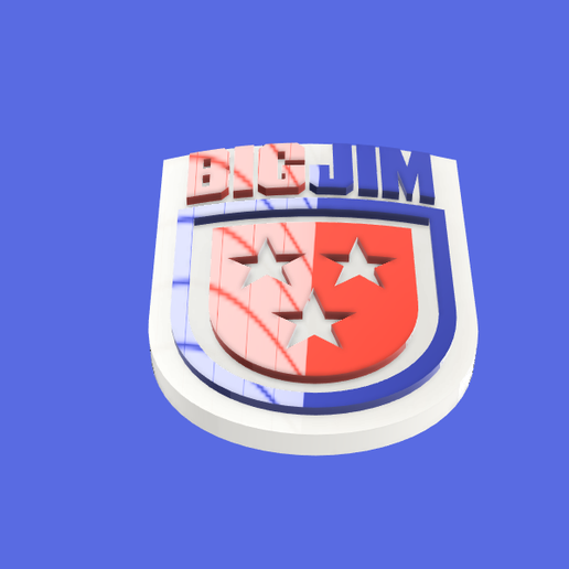 📛 Big Jim Badge fanart・ STL File for 3D printing・Cults
