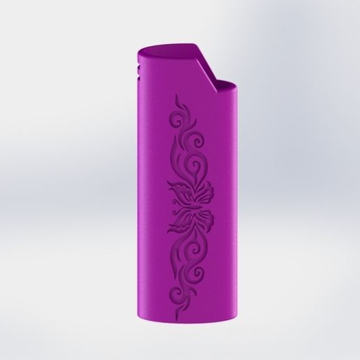 🦋 BIC Lighter Case with Butterfly and Floral Design・Archivo STL para ...