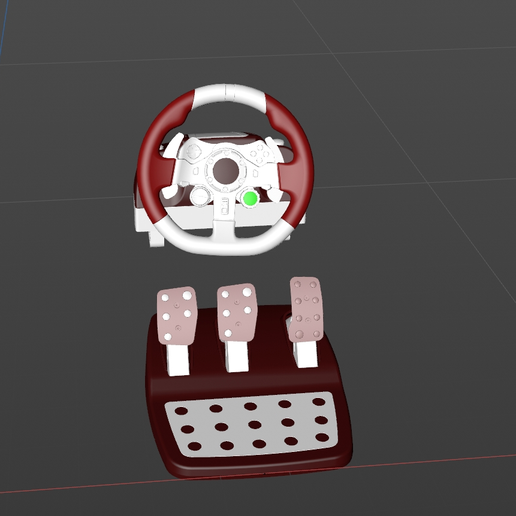OBJ file Car Simulator G29 Transmission Game Steering Wheel Pedals 🚗 ...