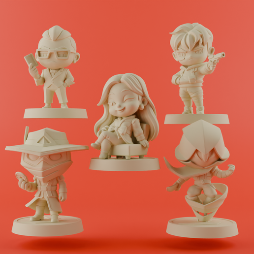 🧸 VALORANT GO CHIBI GUNBUDDIES - COLLECTION 1・ STL File for 3D printing ...