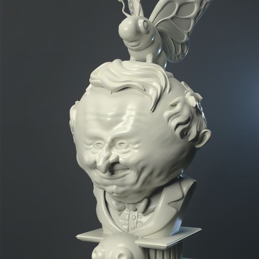 OBJ file Smiling Friends Boss Statue 👤 ・3D printer model to download・Cults