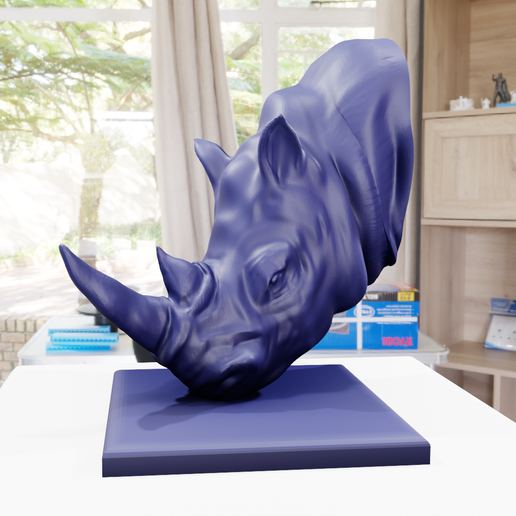 STL file Rhino bust STL 🦏 ・3D printable model to download・Cults