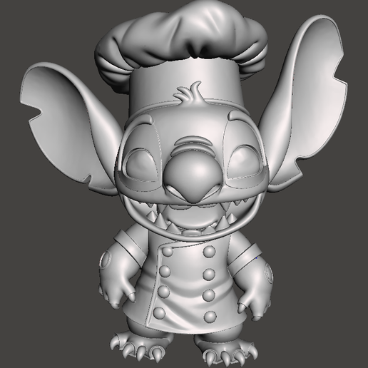 👩‍🍳 Stitch Chef・Free STL File for 3D printing・Cults