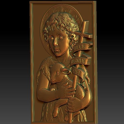 👶 Baby Jesus CNC Relief Model・ STL File for 3D printing・Cults