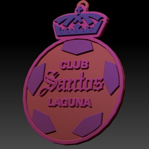 🗝️ Liga MX Santos Laguna keychain badge color printable・ 3D File for 3D ...