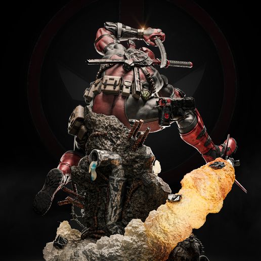 👤 Deadpool Statue - STL・ 3D File for 3D printing・Cults