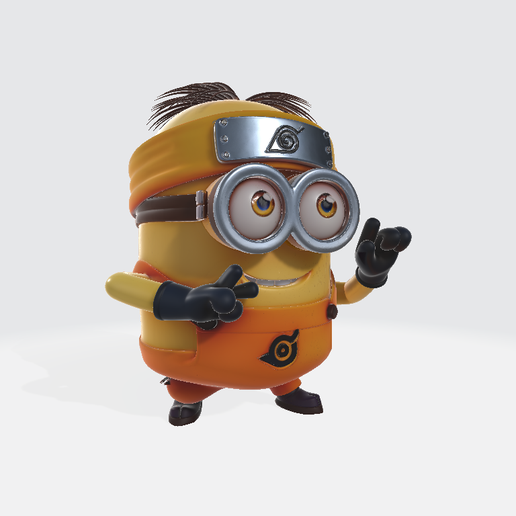 👹 Naruto Minions Naruto 03・Archivo STL para Impresión 3D・Cults