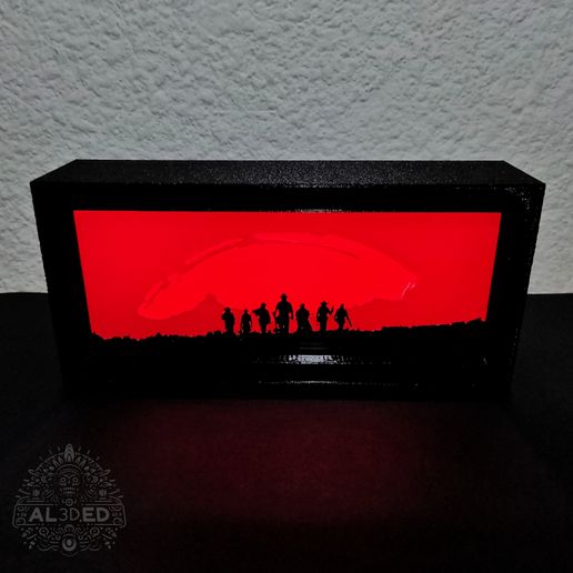 😵 Red Dead Redemption II Desk Lamp LED Lightbox・ 3D File for 3D ...