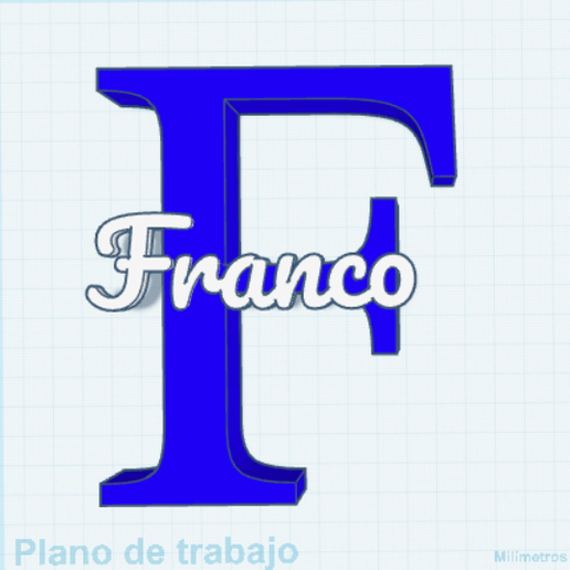 🎁 initial and name franco・ STL File for 3D printing・Cults