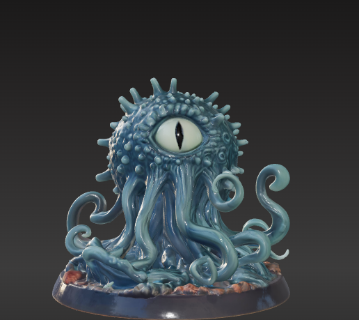 👁️ RPG Boss - Mindseeker Miniature・ STL File for 3D printing・Cults