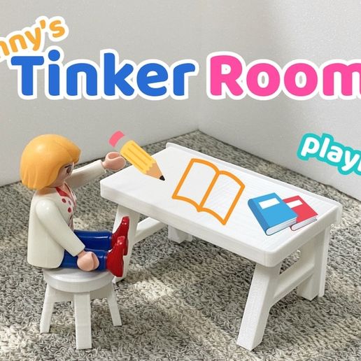 🪑 Miniature Desk & Chair for Playmobil with Tinkercad・Free 3D File for ...