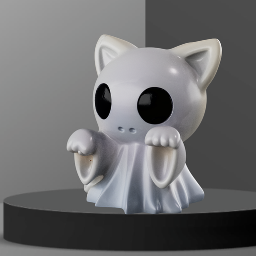 👻 Gato Fantasma Cute - cute ghost cat・ STL File for 3D printing・Cults