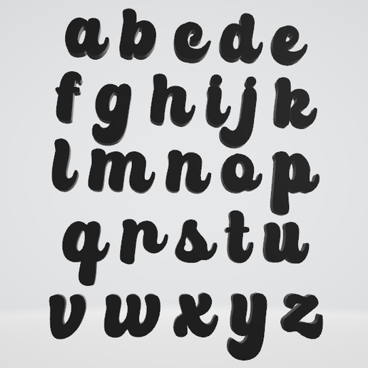lowercase letters font