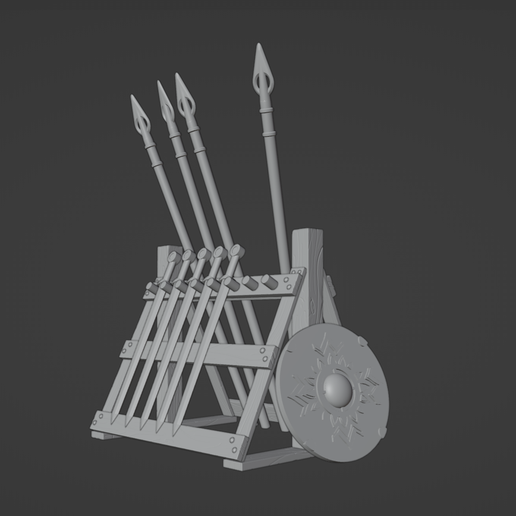 🔫 Rohan Weapons Rack・ STL File for ・Cults