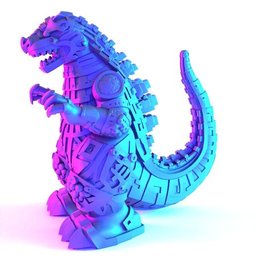 🇲🇽 Aztec Godzilla Mexican Maya toy・ STL File for 3D printing・Cults