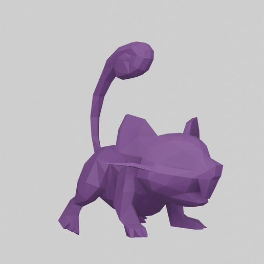 Download Stl File Ratata Low Poly • Model To 3d Print ・ Cults