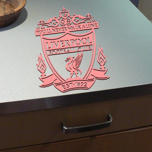 STL file LIVERPOOL FC FOOTBALL CLUB PREMIER LEAGUE LOGO 🏈 (3MF and DXF ...
