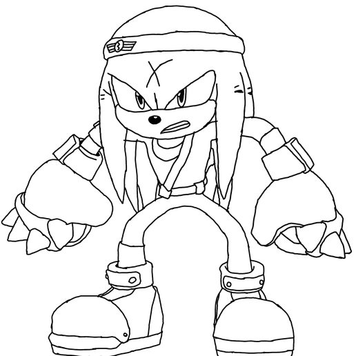 knuckles the echidna coloring pages