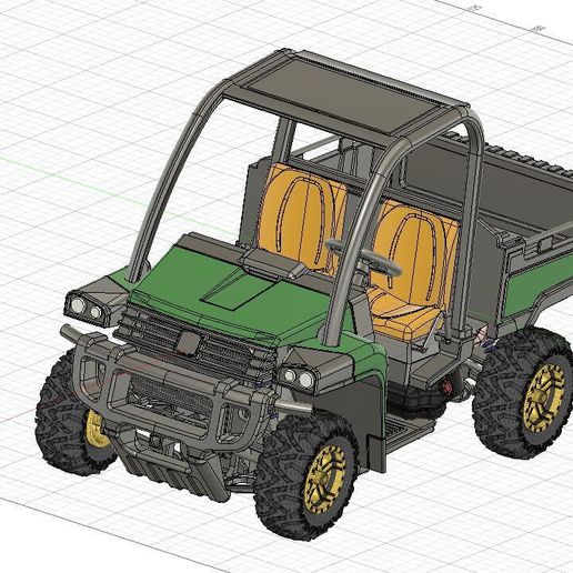 STL file John Deere Gator 855D UTV in 1/24 scale with off-road tires 🐊 ...