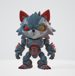 🐺 cyber wolf・ STL File for 3D printing・Cults