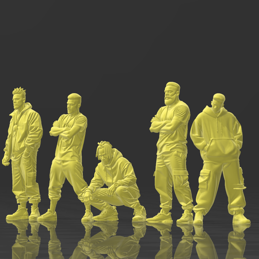 ♂️ 5 Pack Set 7 - Underground Urban Style Male Figures 1/64th Scale ...