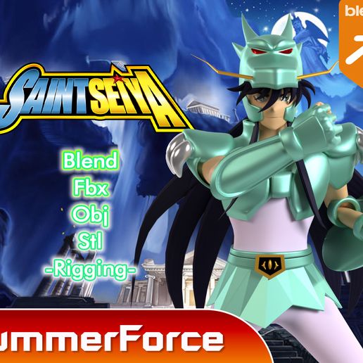 🐉 Dragon Shiryu - Saint Seiya・ STL File for 3D printing・Cults