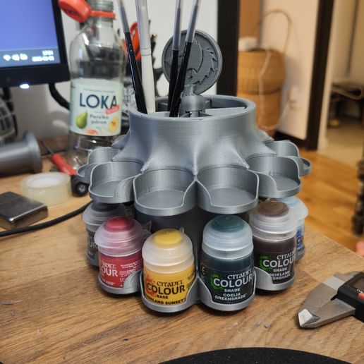 🎨 Model paint carousel・ STL File for 3D printing・Cults