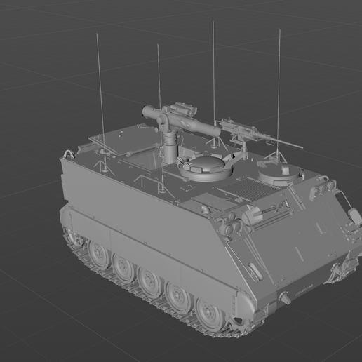 🗺️ Digital model of the US M113 armored vehicle equipped with BGM-71 ...