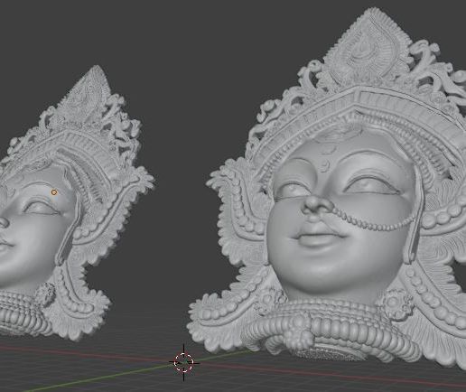 🎨 Durga Maa 3D Wall Art Dual Nose Ring Version・ STL File for 3D ...