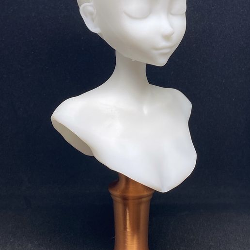 3D file BJD Girl Bust Doll + 2 Base Options 👧 ・3D printable design to ...