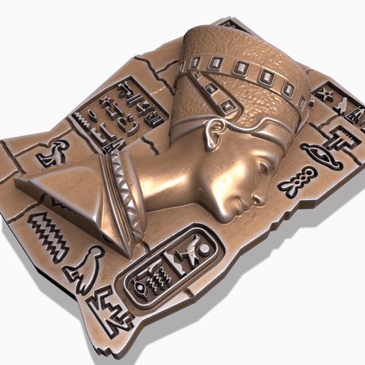 🇪🇬 ANCIENT EGYPT Nefertiti ARTIFACT PART OF OLD wall・ STL File for 3D ...