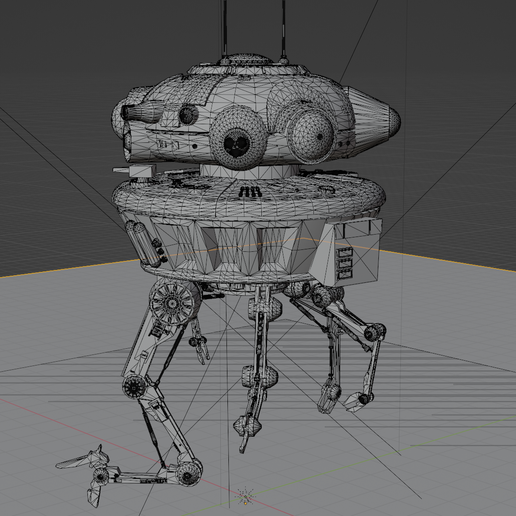 STL file Arakyd Viper Probe Droid 3D Model - Fully Textured and Printable 🤖 (OBJ)・3D printing ...