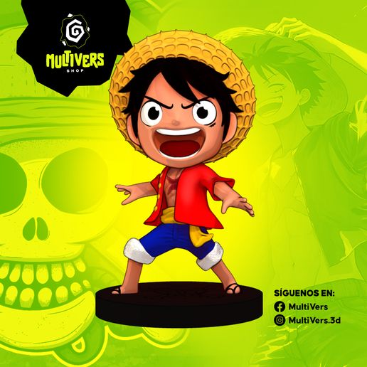 Archivo 3D LUFFY CHIBI ONE PIECE FAN ART 🎨 ・Idea de impresión 3D para ...