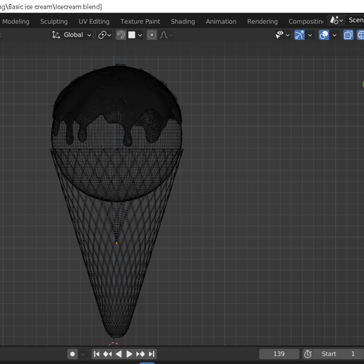 3D file Basic Ice cream Low-poly 3D Model 🧊 ・3D printable model to ...