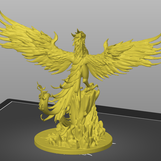🦅 Phoenix miniature・Free STL File for 3D printing・Cults