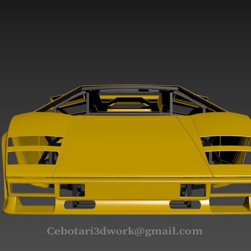 🖼️ Countach body interior frame chasis・ 3D File for 3D printing・Cults