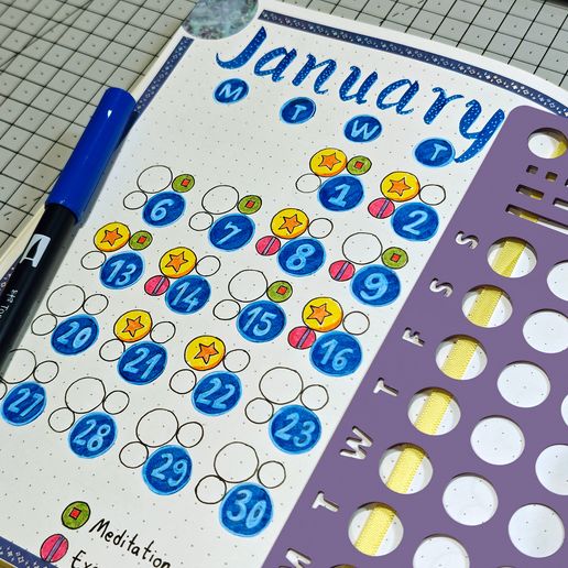 STL file Bullet Journal Calendar With Rounded Days 📅 ・Model to download ...