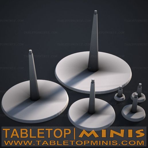 Free 3D file Basic Round Base With Stand 🟣 ・3D print object to download ...