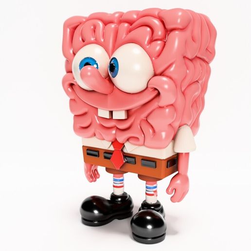 🧠 SpongeBob SquarePants Slime Brain toy・ STL File for 3D printing・Cults