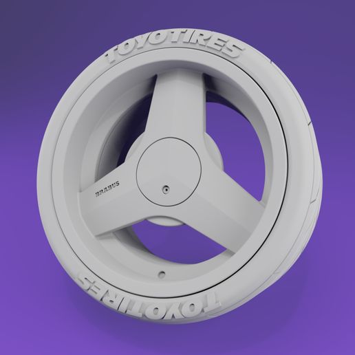 🛞 Brabus Monoblock II Style - Scale Model Wheel set - 17-18" - Rim and ...