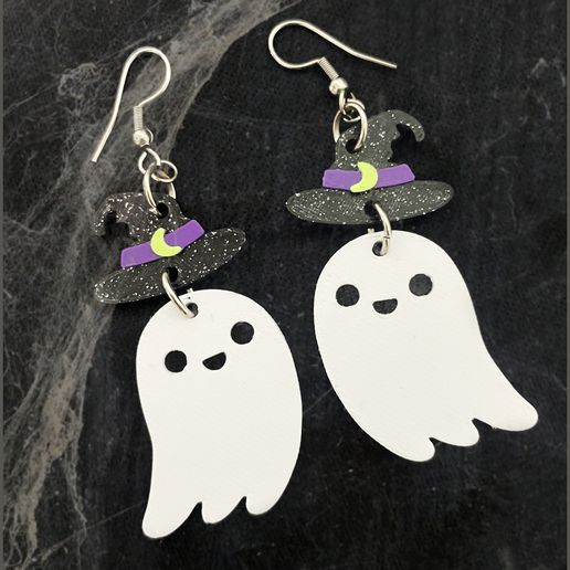 💍 Mini Boo Earrings・ STL File for 3D printing・Cults