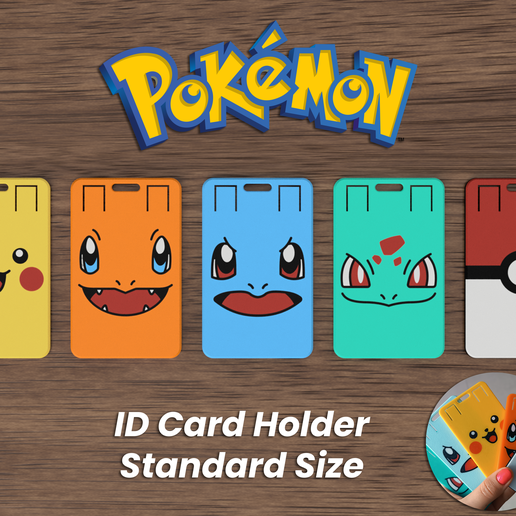 🪪 Pokémon ID card/badge holder | STL 3MF・Free STL File for 3D printing ...