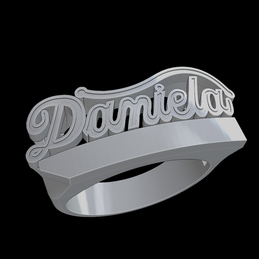 💍 Daniela Name Ring・ STL File for 3D printing・Cults