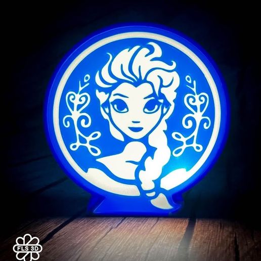 🪞 Frozen-Themed 3D LED Lightbox – Elsa Design・ STL File for 3D printing ...