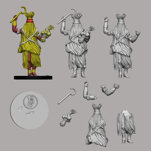 🌍 omolu obaluaê lord of healing Orixa・ STL File for 3D printing・Cults