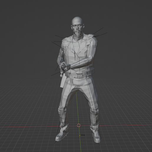 👨 L4D Fransis Low-Poly Rigged・Free STL File for 3D printing・Cults
