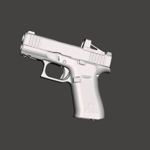 🔫 Glock G43x with red dot・ STL File for 3D printing・Cults
